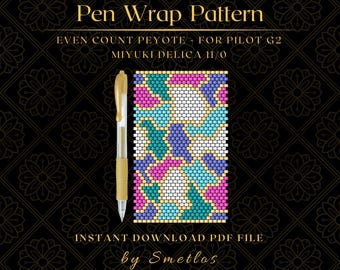 Luminous Pen Beaded Pen Wrap Pattern, Miyuki Bead Pattern, Seed Bead ...