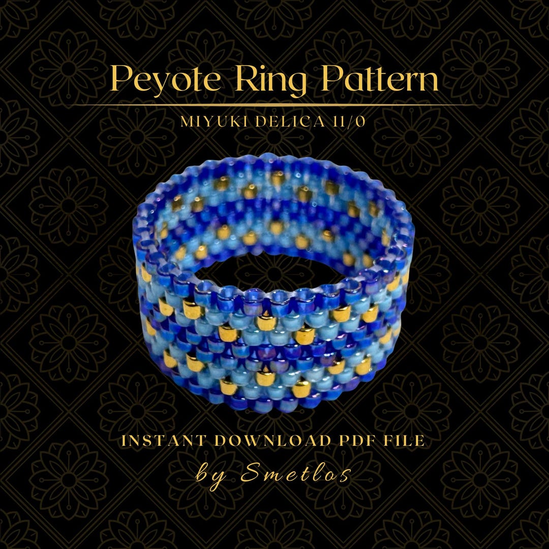 Even Count Peyote Ring Pattern, Beaded Ring Pattern, Miyuki Beading ...