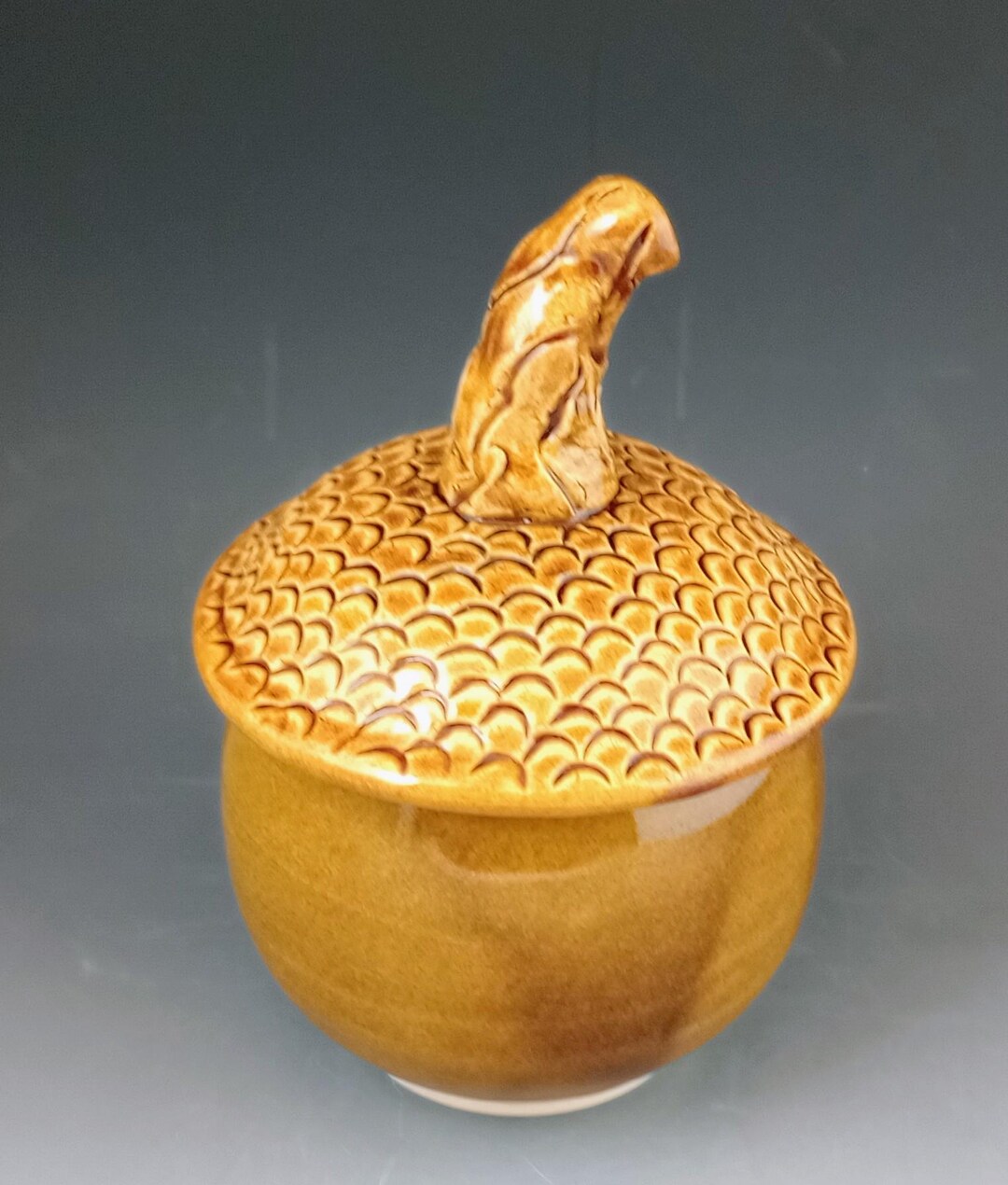 Acorn Covered Jar, Acorn Pottery Jar, Ready to Ship - Etsy