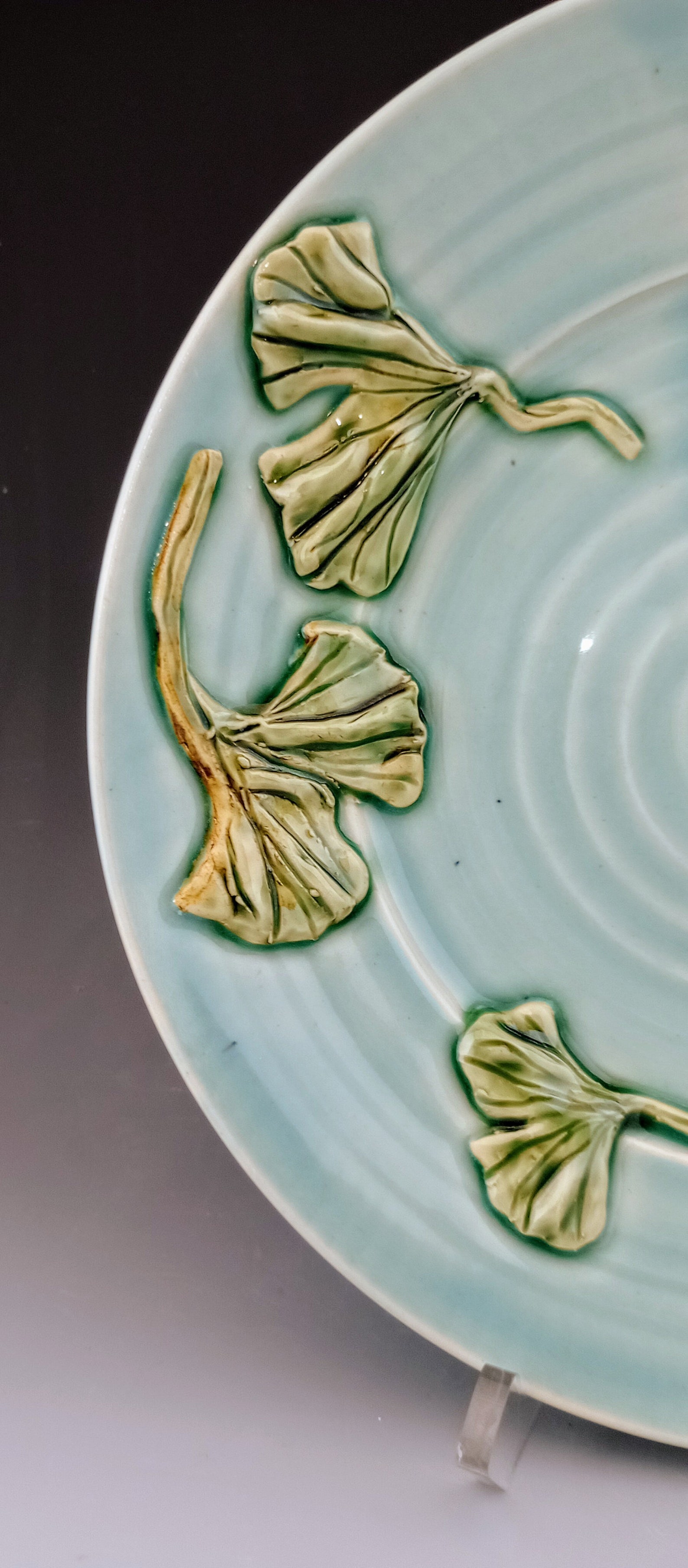 Handmade Botanical Pottery Serving Platter, Ginkgo Leaf Design - Etsy