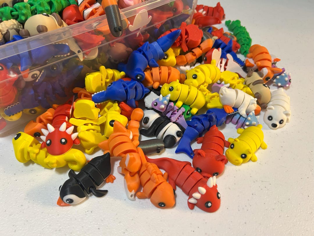 Flexi Flexy Articulated Animal Toys, Magnets, Keychains | Custom Fun ...