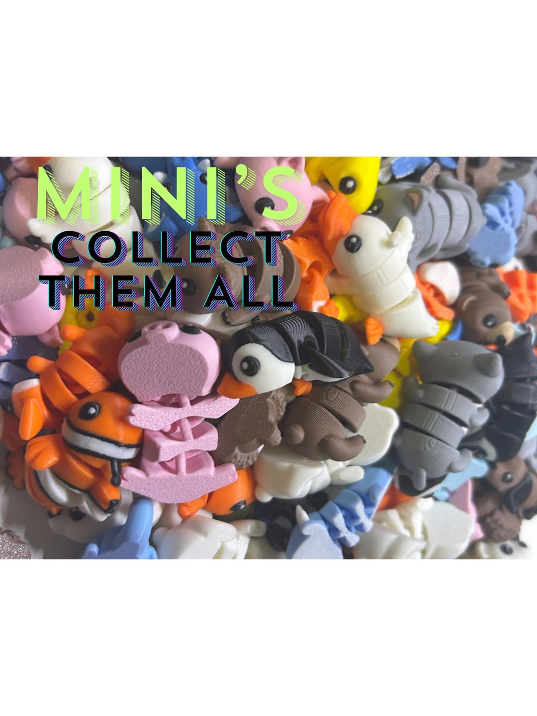 MINI Cute Flexi Animal Toys Articulated - Large | Custom Fun and 3D ...