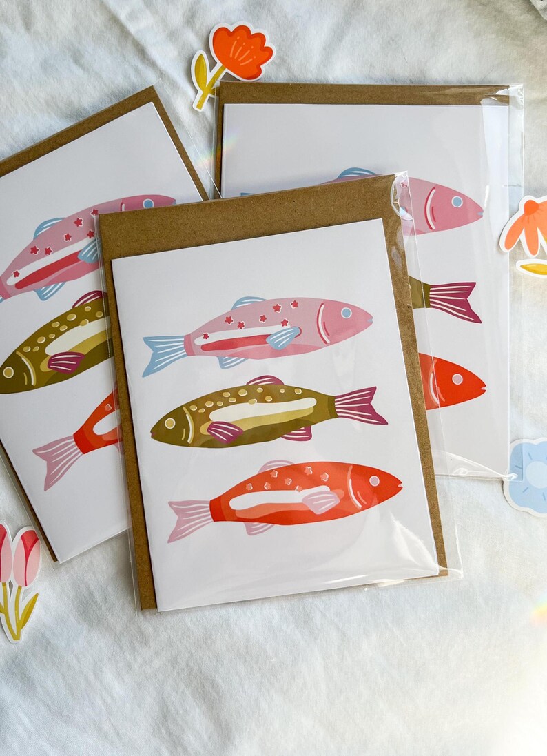 Sardines Greeting Card | Birthday Card, Greeting Card, Blank Card - Etsy