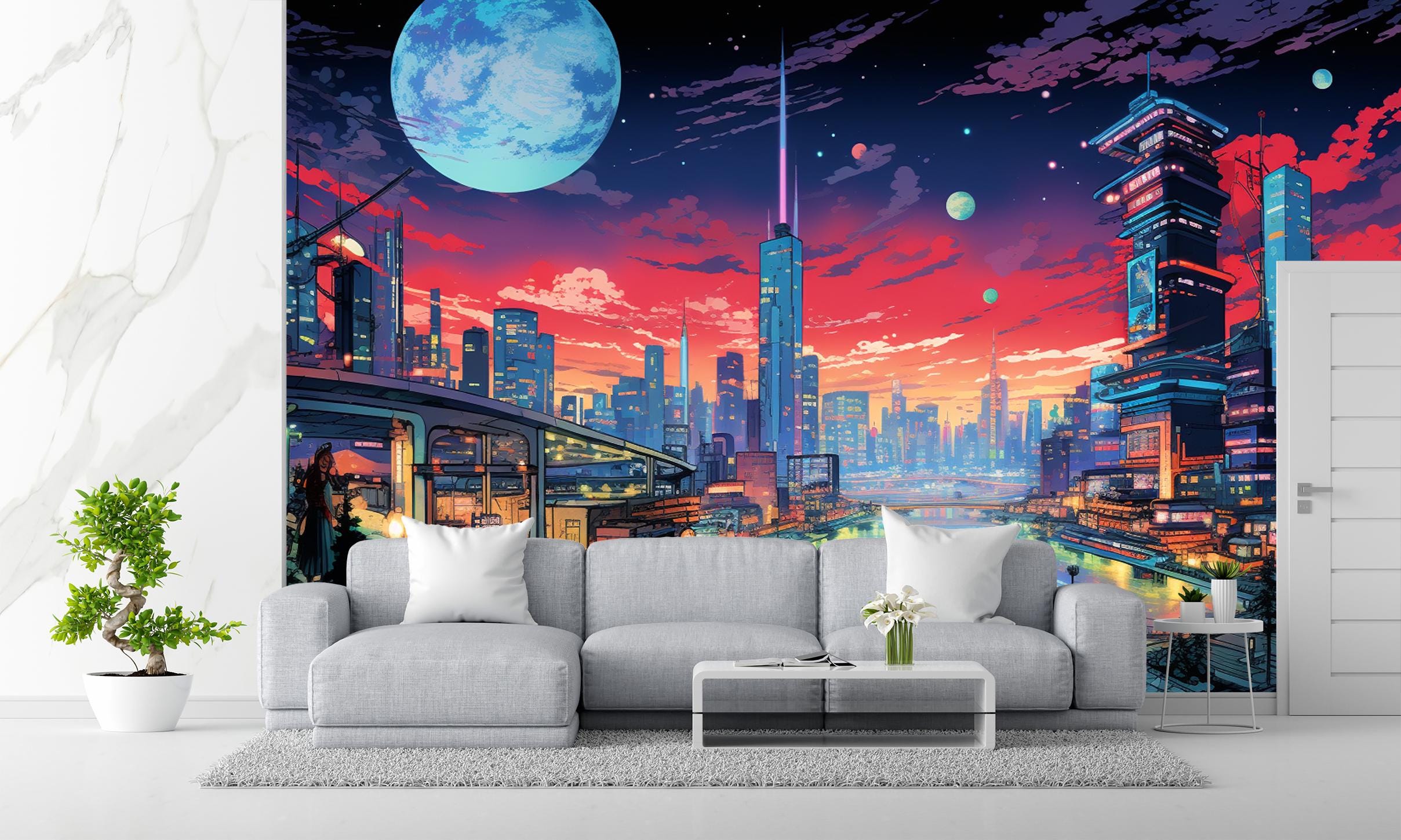Cyberpunk Decor for Gamer Room, Futuristic Sci-fı Art, Futuristic Wall ...