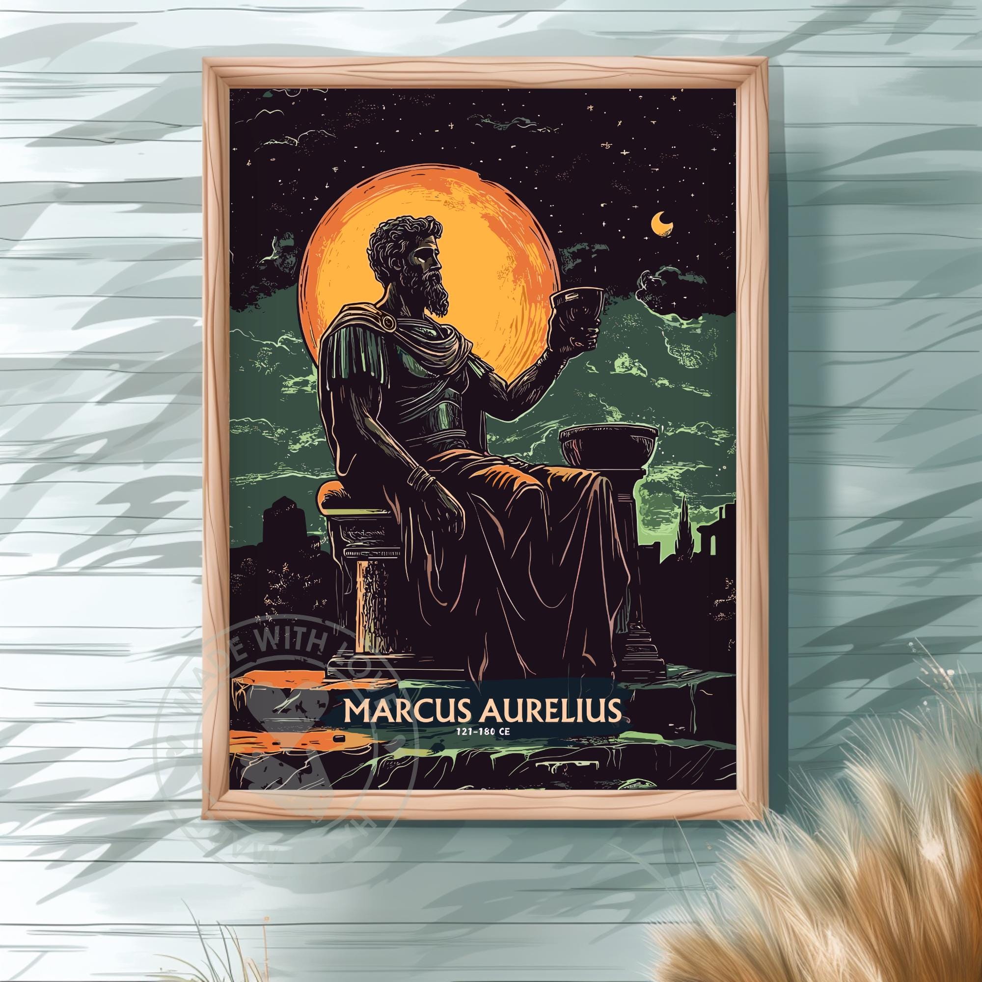 Marcus Aurelius Philosopher Print - Philosophy Poster, Stoicism Wall Art, Greek Philosophy ...