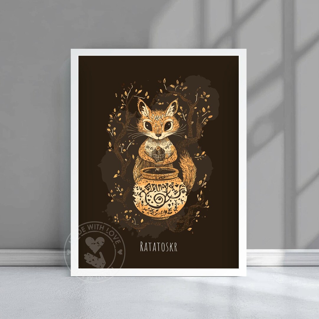Ratatoskr Poster: Norse Mythology Squirrel Art - Etsy