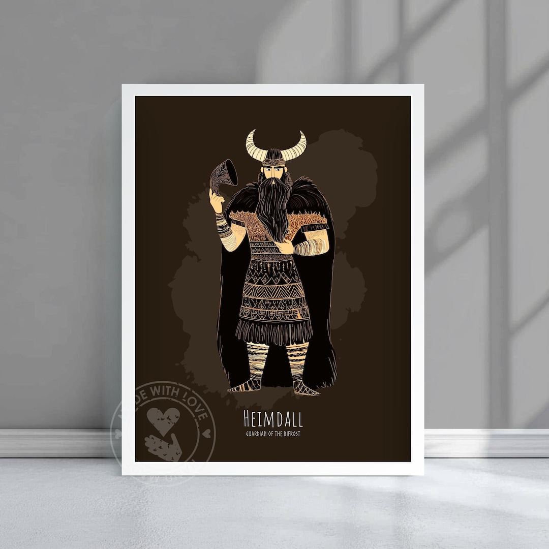 Heimdall God Poster, Heimdall Nordic God, Heimdall Norse God, Norse ...