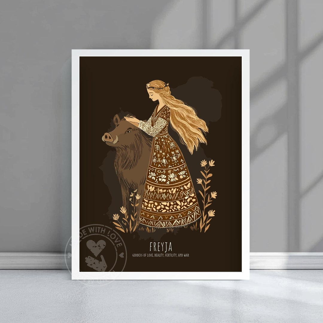 Freyja Goddess Poster, Freyja Nordic Goddess, Freyja Goddess, Norse ...