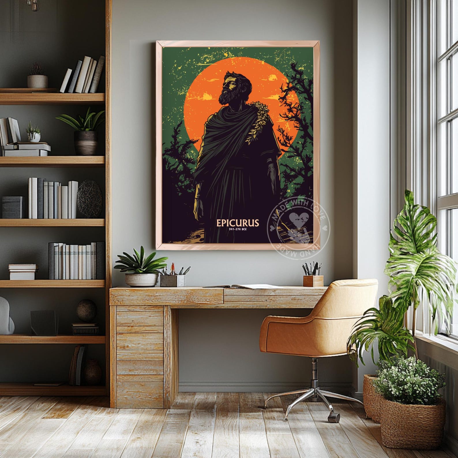 Epicurus Philosophy Art Print: Stoic Wall Decor - Etsy