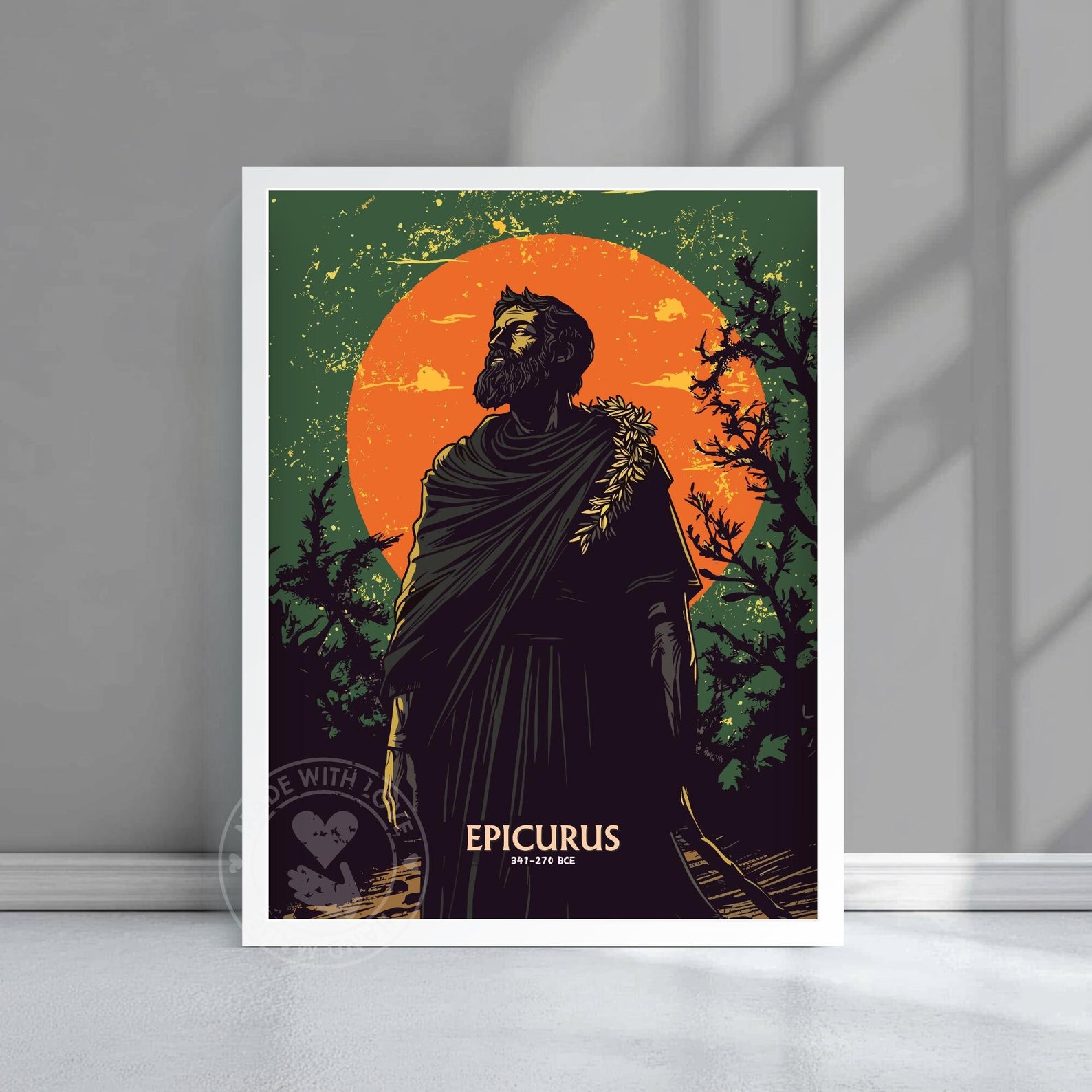 Epicurus Philosophy Art Print: Stoic Wall Decor - Etsy