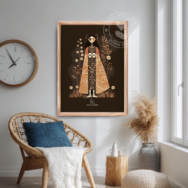 Hel Goddess Poster: Norse Mythology Art, Nordic Decor - Etsy