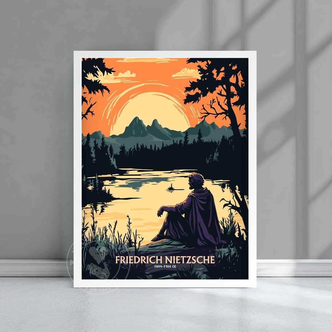 Friedrich Nietzsche Philosopher Print - Philosophy Poster, Stoicism ...