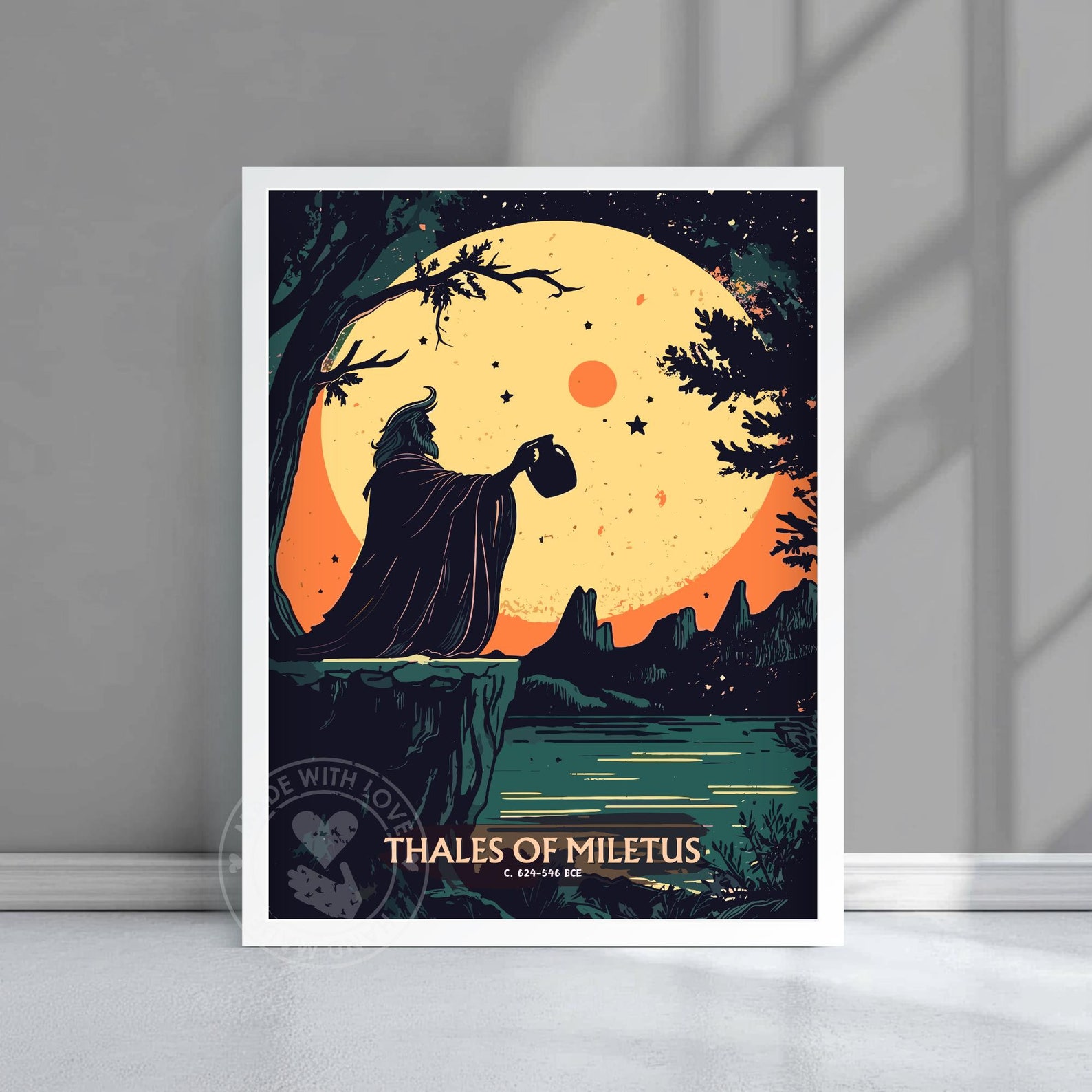 Thales of Miletus Philosopher Print - Philosophy Poster, Stoicism Wall ...
