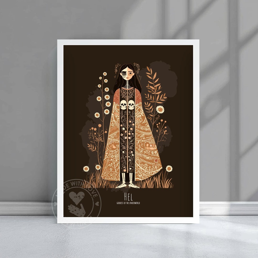 Hel Goddess Poster: Norse Mythology Art, Nordic Decor - Etsy