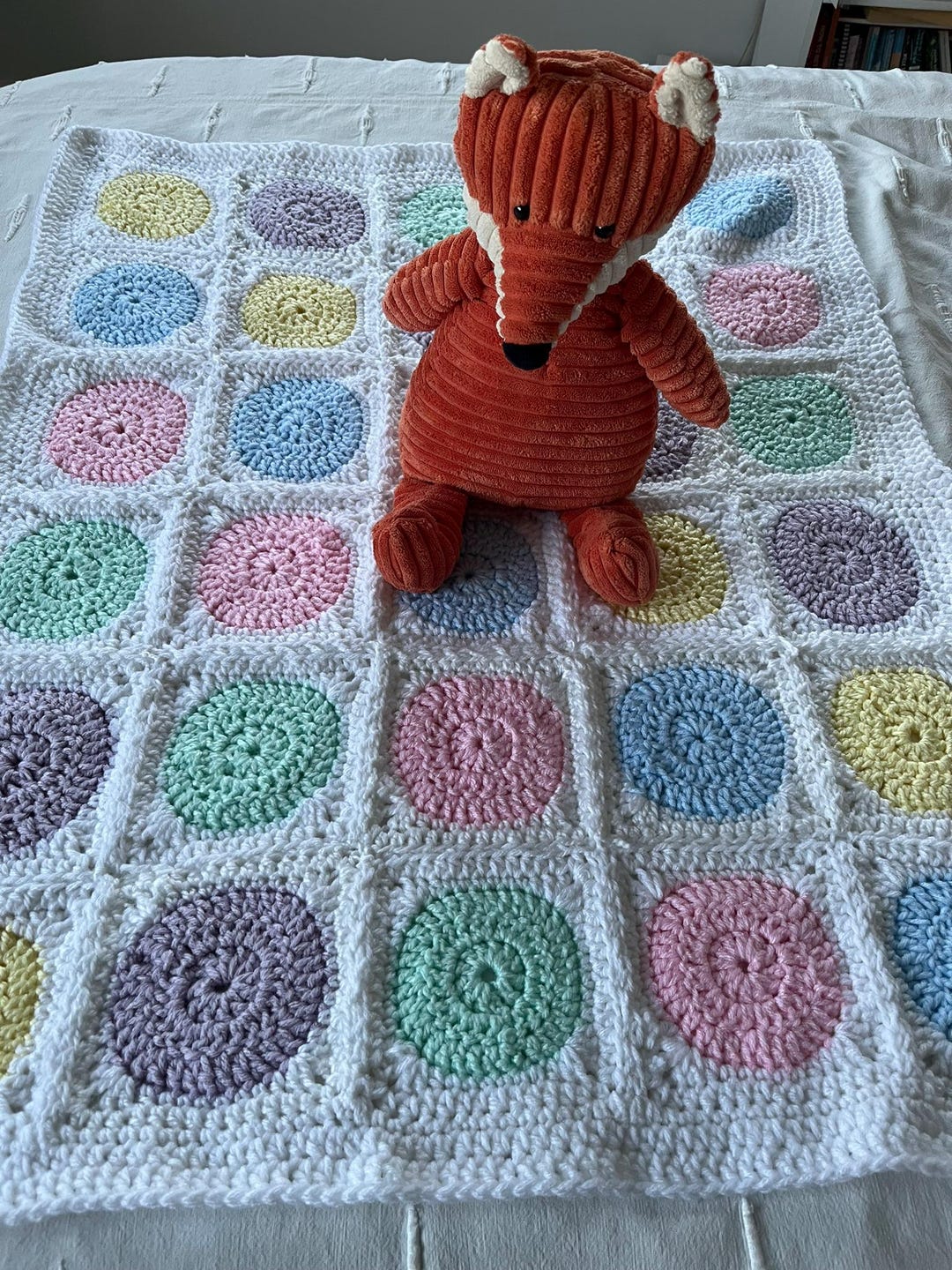 Handcrafted 'pastel Circles' Crochet Blanket | Gender Neutral | Newborn ...
