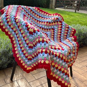 Camper Van Style Granny Square Crochet Blanket Cath Kidston Colour ...