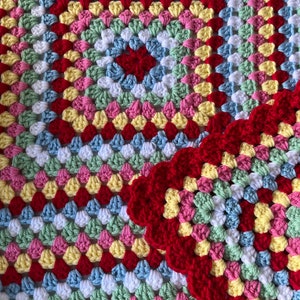 Camper Van Style Granny Square Crochet Blanket Cath Kidston Colour ...