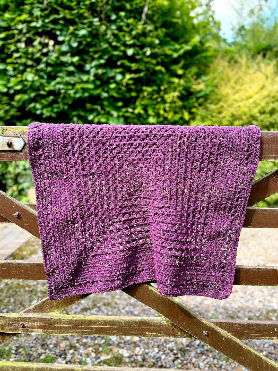 Handcrafted Crochet Blanket | 100% Scottish Wool Throw | Baby Blanket ...