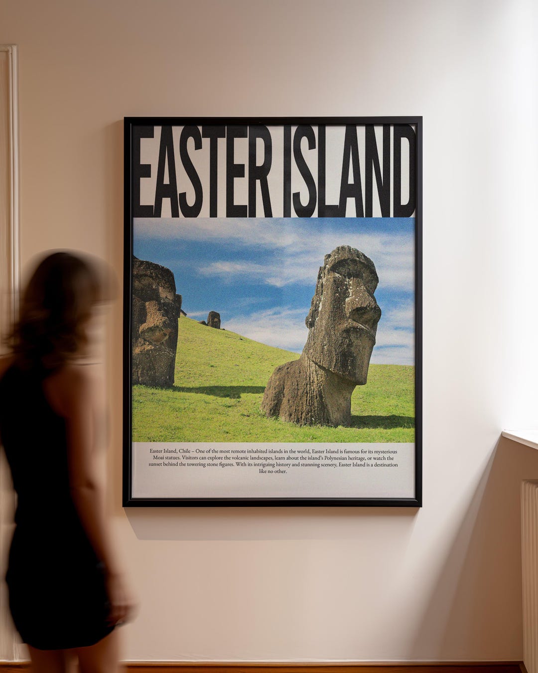 Vertical Easter Island Scenery Poster, Matte Wall Art Print for Home ...