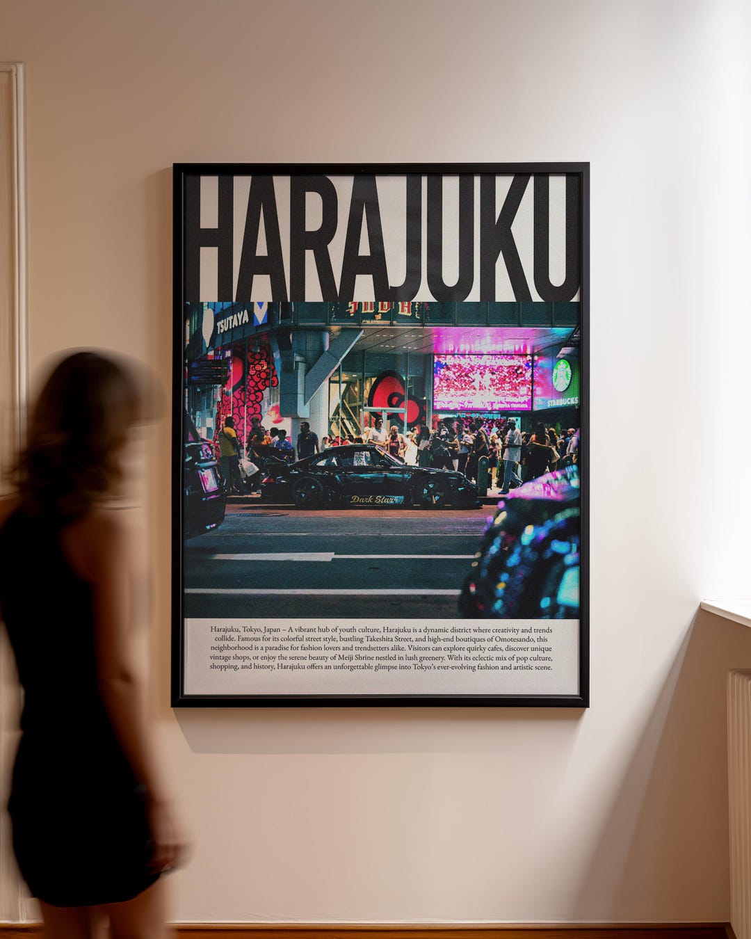 Harajuku Scenery Matte Vertical Posters for Wall Art, Cityscape Poster ...