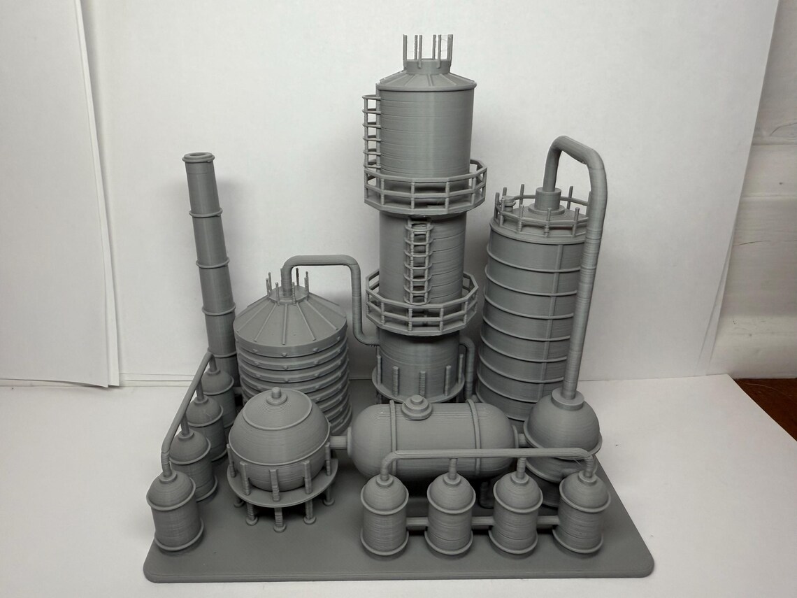 N Scale Oil Refinery / 1:160 Gauge/ No Assembly Required - Built and ...
