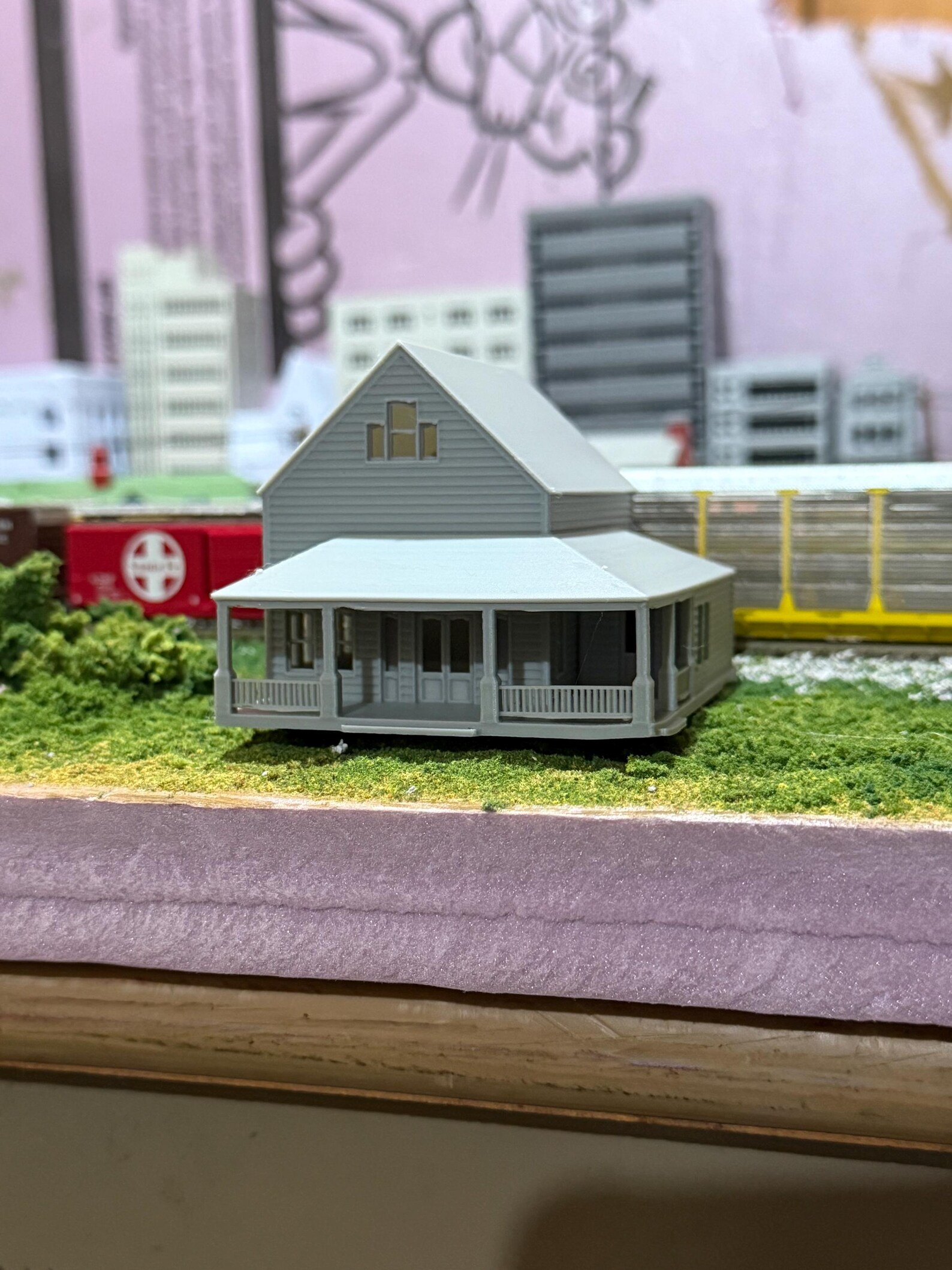 House With Wrap Around Porch - N Scale 1:160 | Preassembled - Built up ...