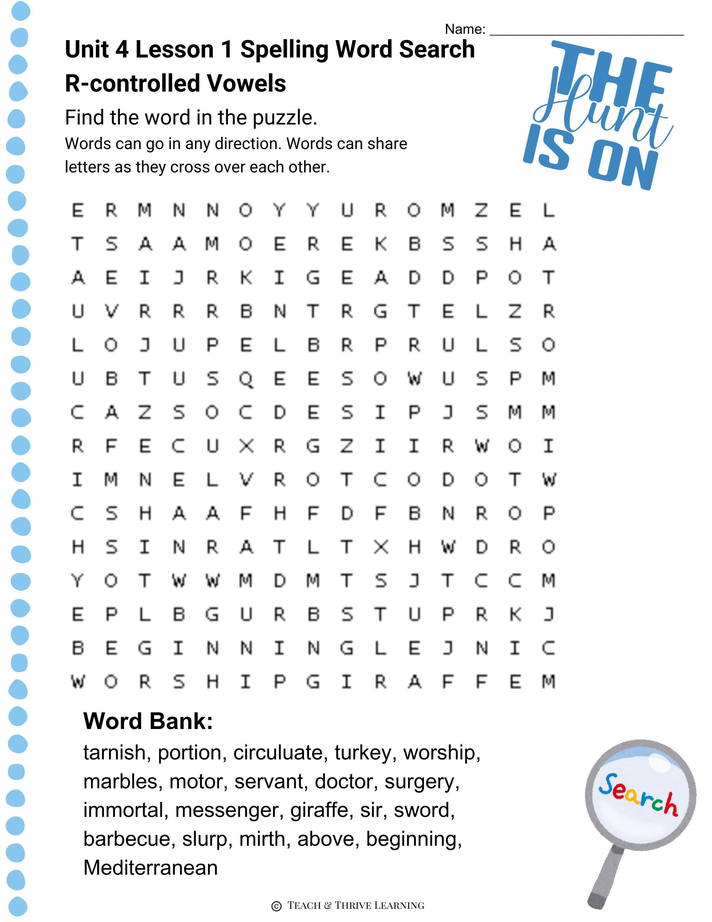 Unit 4 CKLA Grade 3 Spelling Activities | Lessons 1, 6, 11 Lists ...