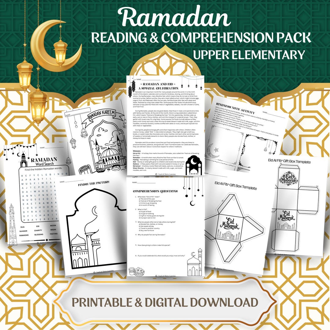 Ramadan Reading Comprehension Activities | Printable Ramadan & Eid ...