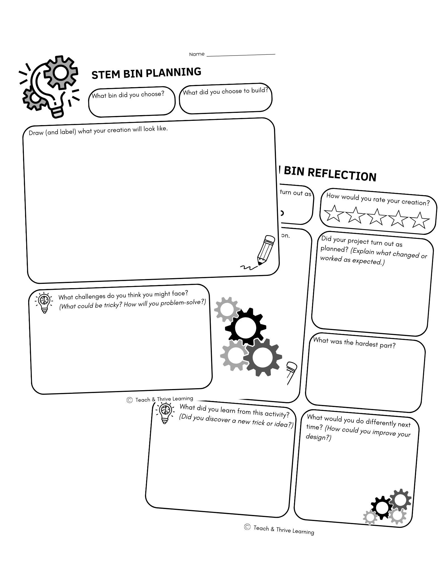 STEM Bin Labels & Idea Cards: Hands-on Learning (printable) - Etsy