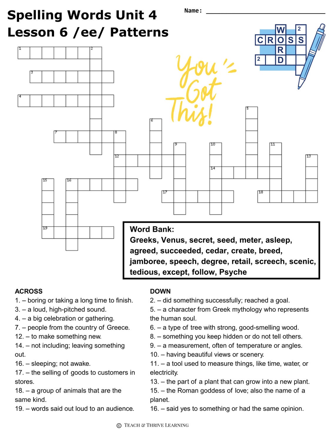 Unit 4 CKLA Grade 3 Spelling Activities | Lessons 1, 6, 11 Lists ...