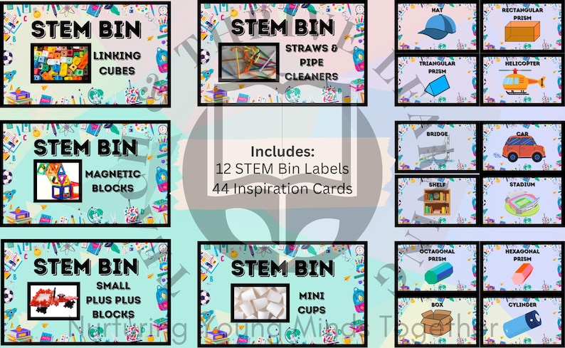STEM Bin Labels, Ideas, & Planning and Reflection Sheet – Affordable ...