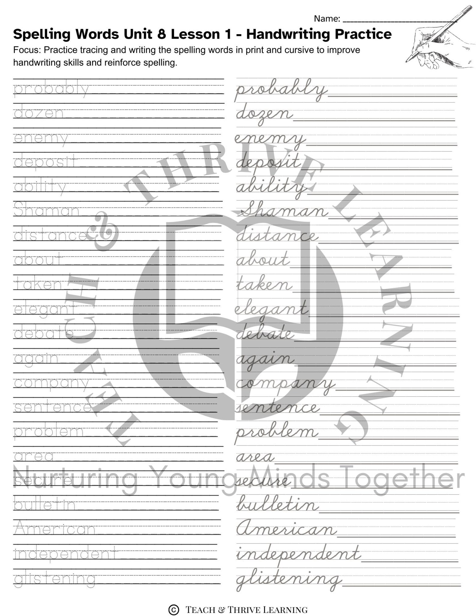 Spelling Activities and Supplements | CKLA Grade 3 Unit 8 Native ...