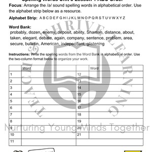 Spelling Activities and Supplements | CKLA Grade 3 Unit 8 Native ...