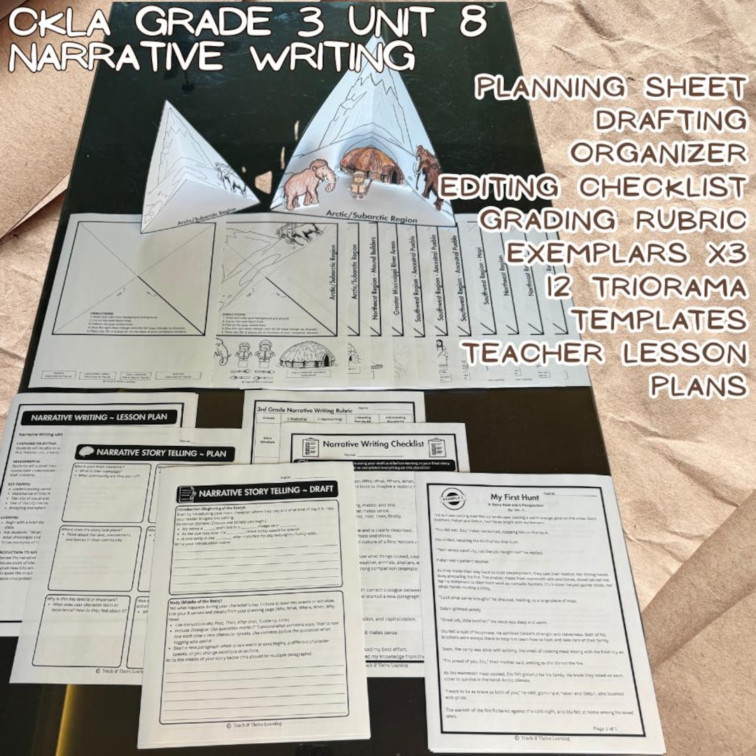 3rd Grade Narrative Writing Project | CKLA Unit 8 Native Americans ...