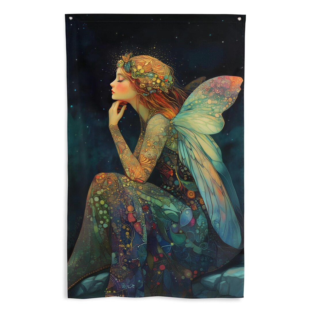 "reverie" Flag, Fairy, Fairy Poster, Fantasy, Banner, Wall Decoration ...