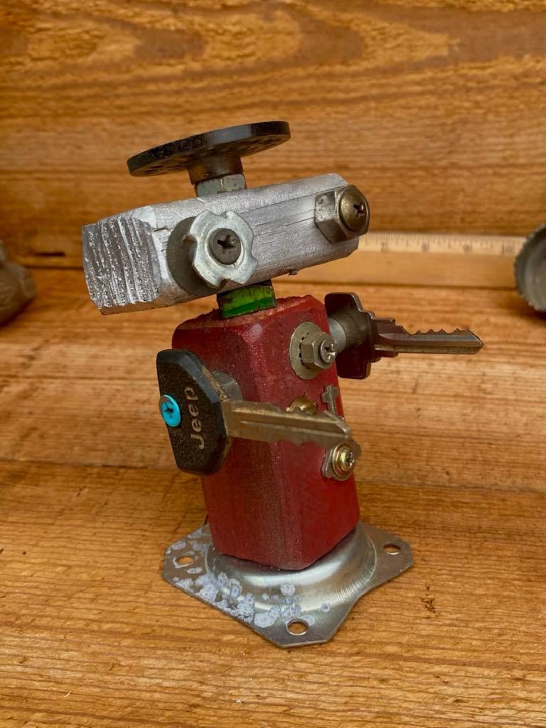 Little Red Robot the Upcycled Robot Junk Art Sculpture | Robot Lover ...