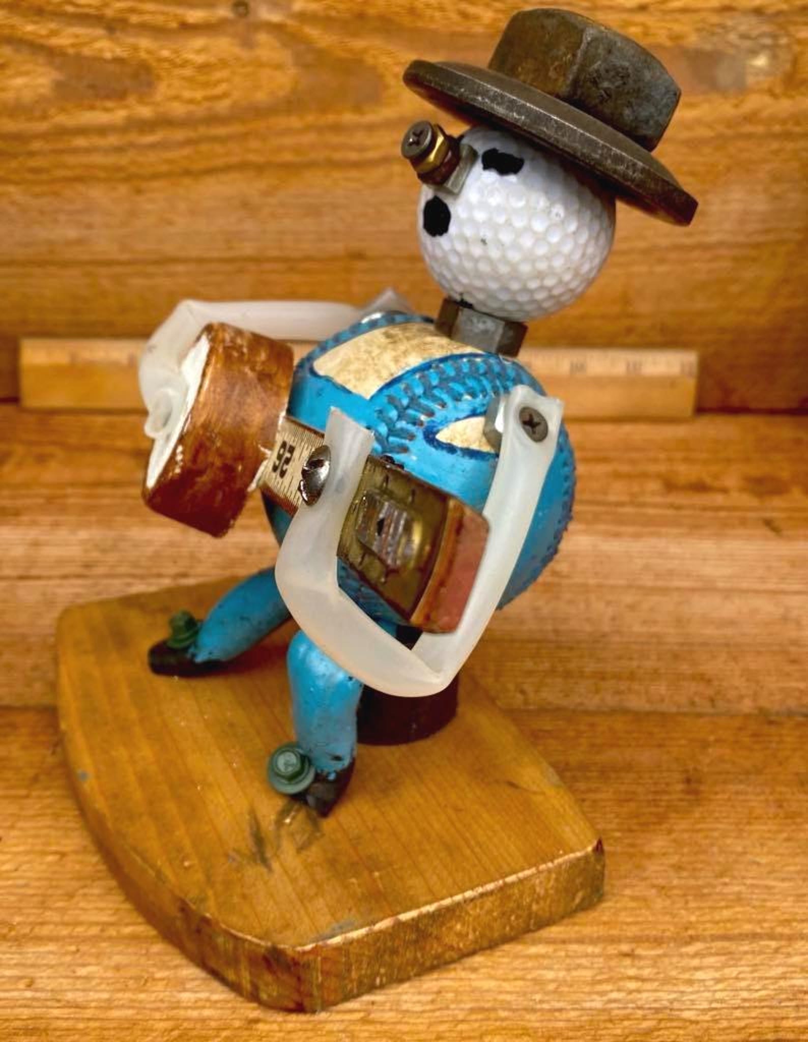 Upcycled Banjo Player Assemblage Sculpture | Repurposed Objects ...