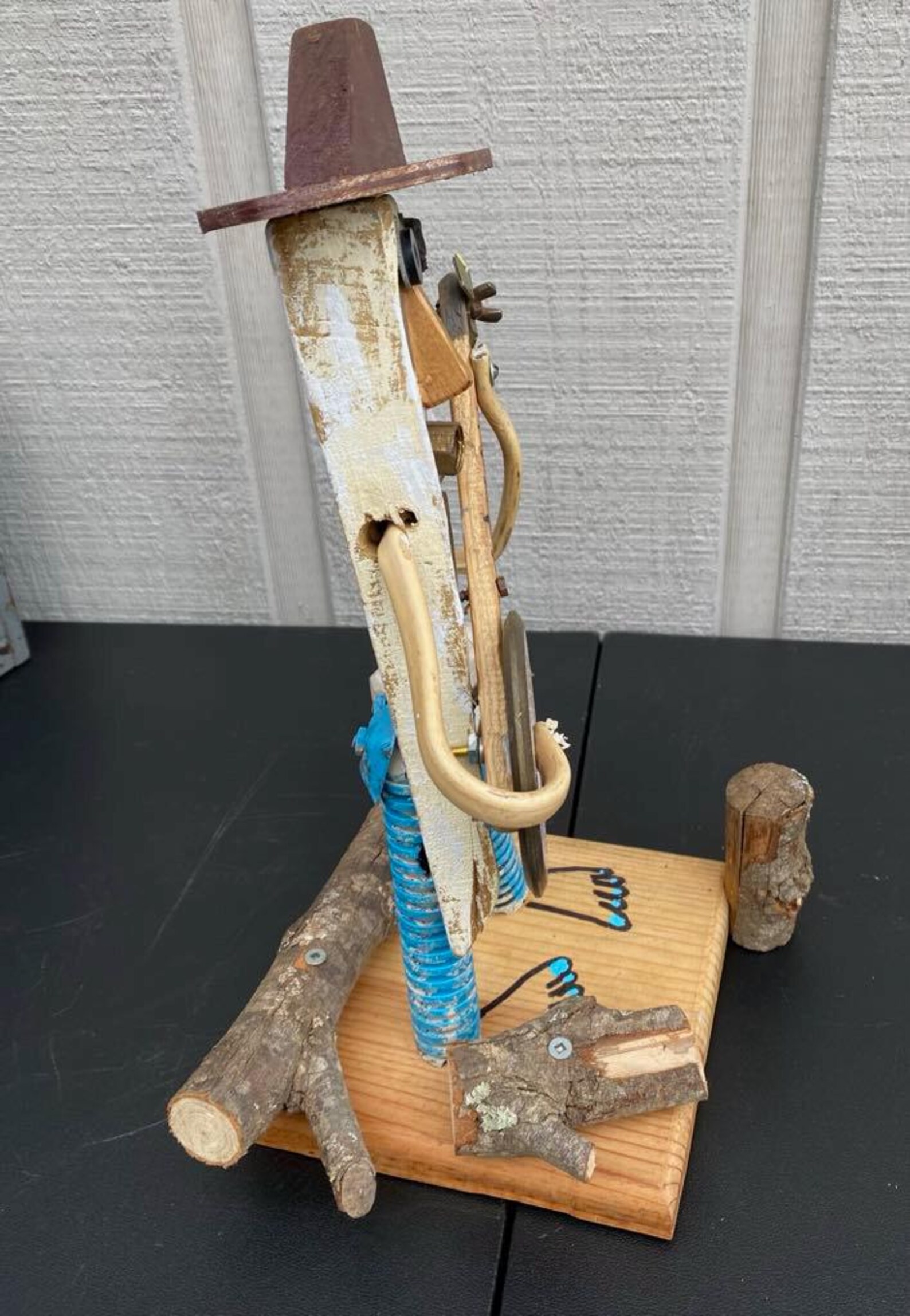 Repurposed Items Banjo Picker Art Sculpture | Hillbilly Jed Upcycled ...
