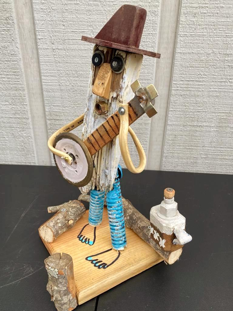 Hillbilly Jed the Banjo Picker Repurposed Art Sculpture | Banjo Player ...