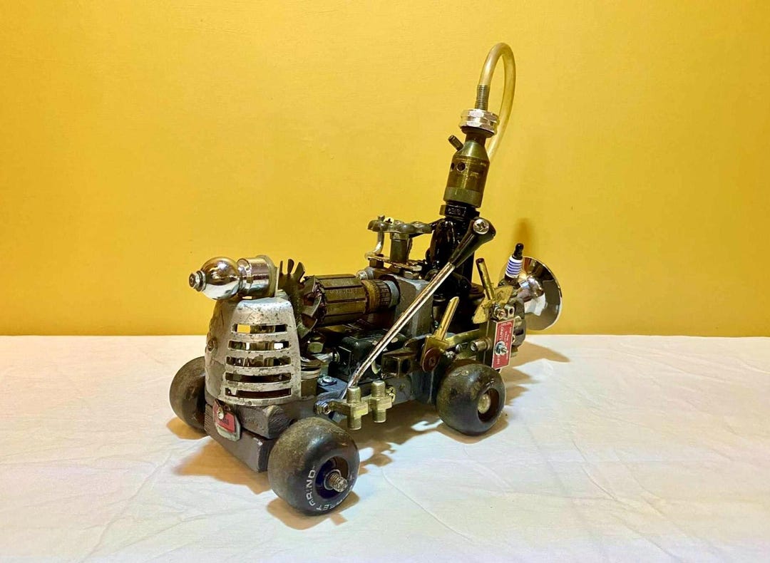 Apocalypse Raider and His Souped up Steampunk Vehicle | Upcycled Junk ...
