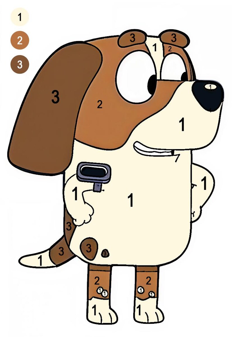 Color by Numbers for Kids Bluey Coloring Book for Kids Bluey Coloring ...