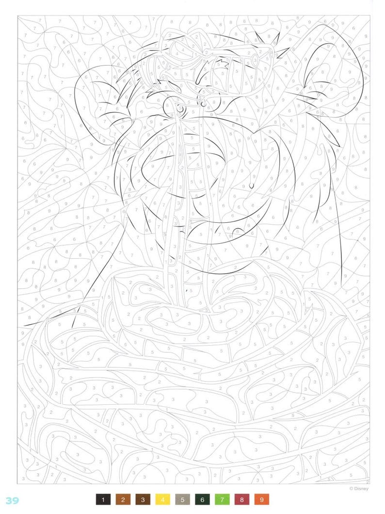 Disney - Coloring Book - Heroes_vs_villains_trompe_l'oeil - PDF - Color by Number - Etsy
