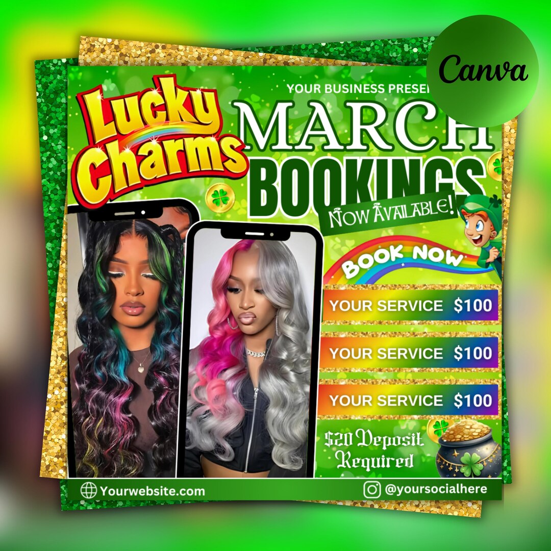 March Booking Flyer, St.patricks Day Flyer, March Flyer, March Books ...
