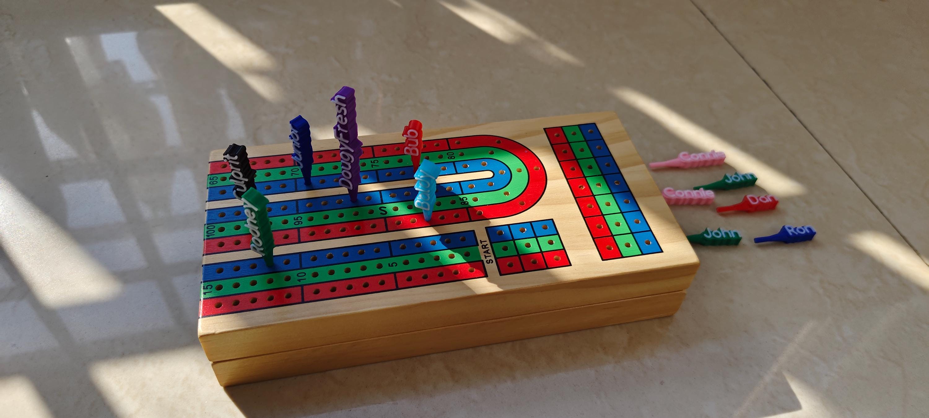 Custom Cribbage Board Pegs, 3D Printed, Personalized, Name & Color ...