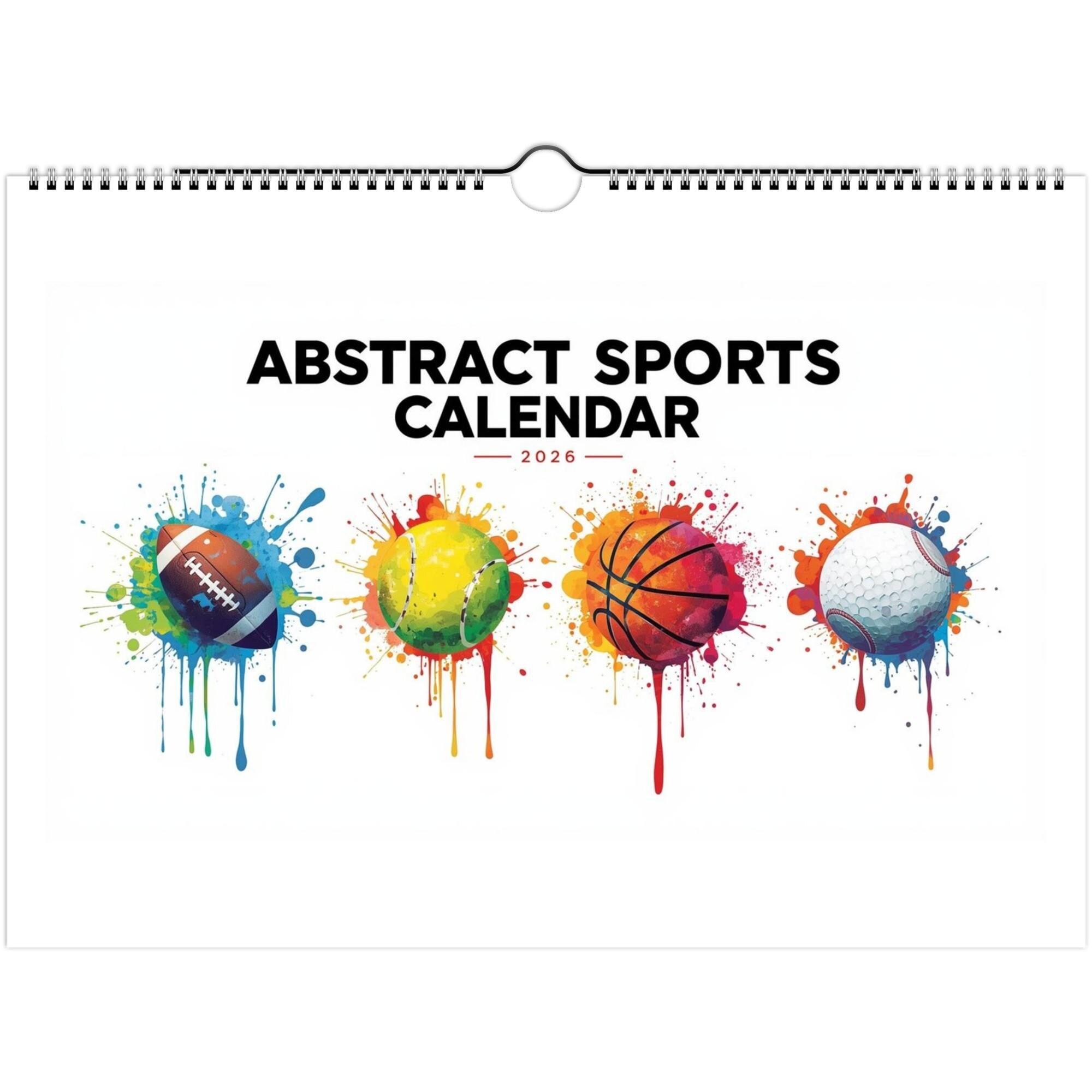 Abstract Sports Art Calendar 2026 – A4 Wall Calendar for Athletes ...