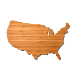 USA Cutting Board, Map Cutting Board, American Cutting Board, Bamboo ...