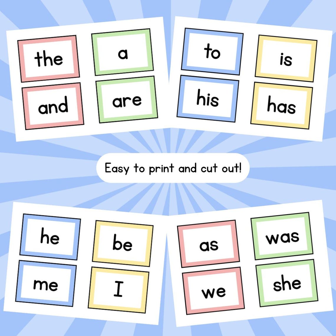 Kindergarten Trick Word Flashcards: Fundations Level K Trick Words ...