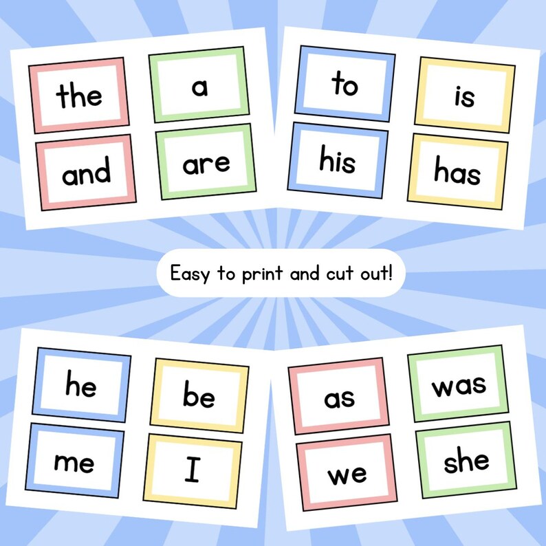 Kindergarten Trick Word Flashcards: Fundations Level K Trick Words ...