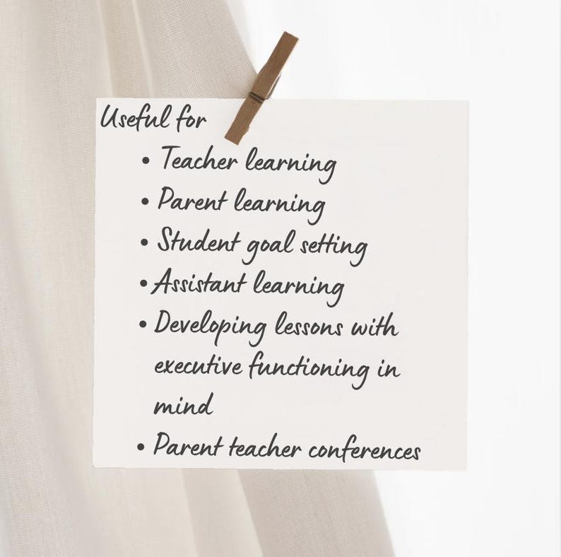 Executive Functioning Cheat Sheet: All 8 Skill Areas Included With Examples, Teacher & Parent ...