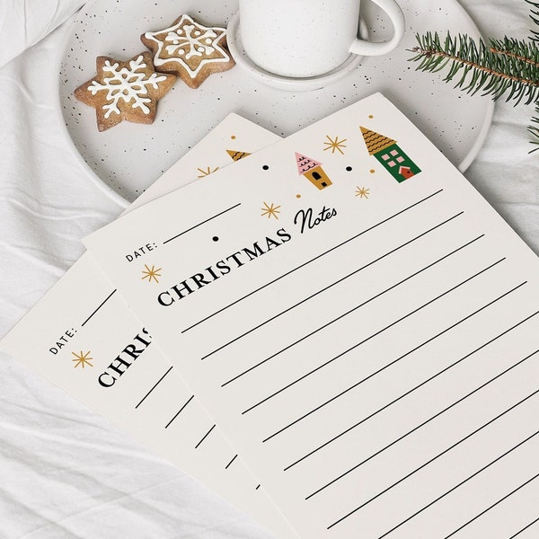 Christmas Notepad - Etsy
